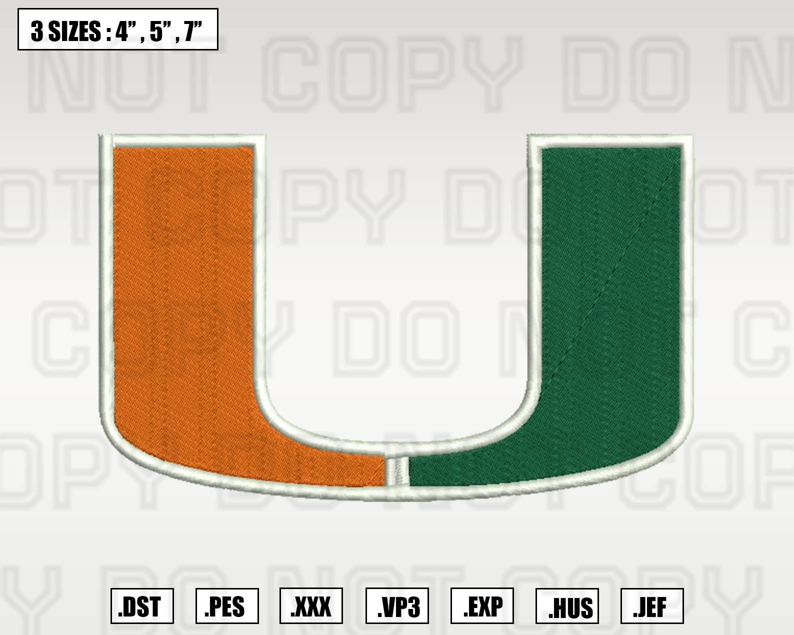 Miami Hurricanes Embroidery Designs, NCAA Logo Embroidery Fi | Inspire ...