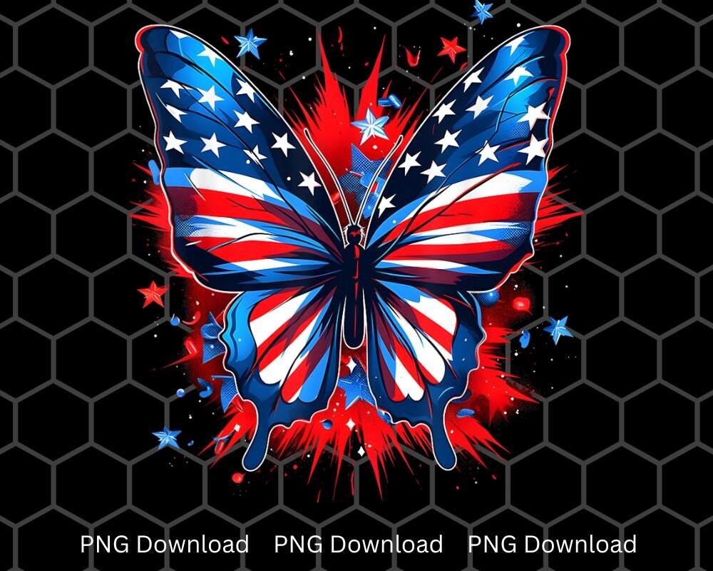 American Flag Butterfly Clipart, American Flag on Butterfly | Inspire ...