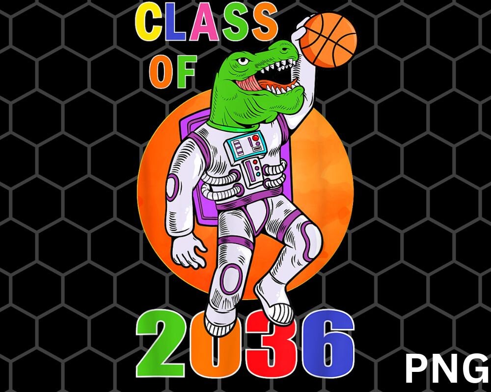 Class of 2036 Grow With Me png, Astronaut Dinosaur T-Rex Spa - Inspire ...