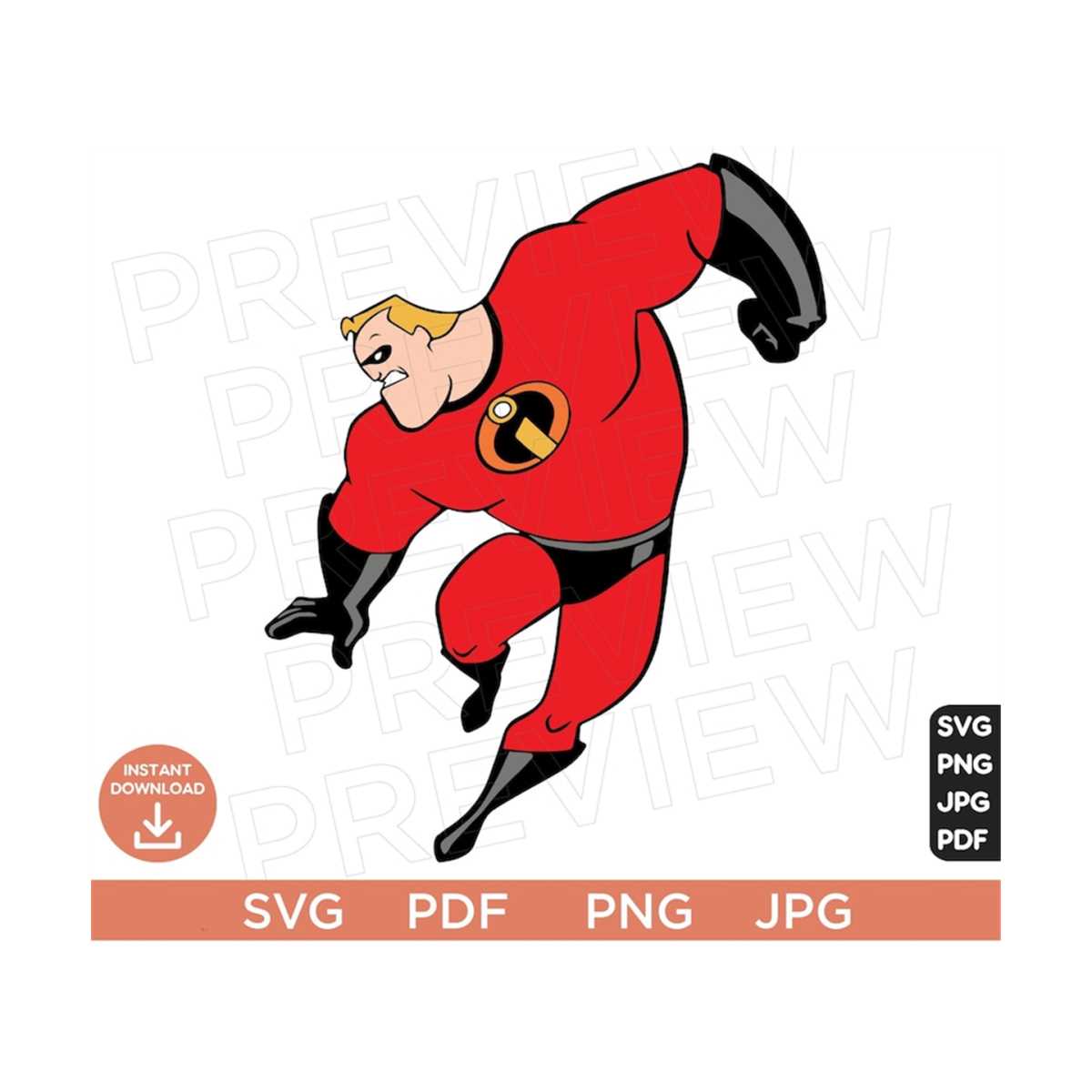 Mr. Incredible SVG, Bob Parr The incredibles SVG Disneyland | Inspire ...