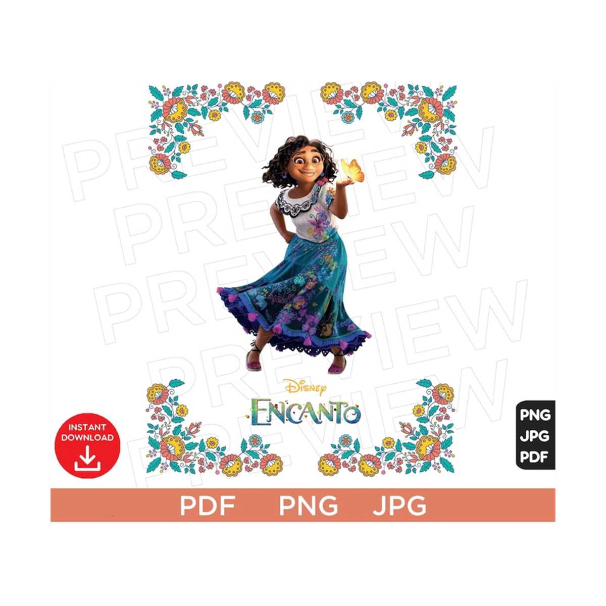 Madrigal Floral Png Encanto Jpg Maribel Png Disneyland Ears - Inspire ...
