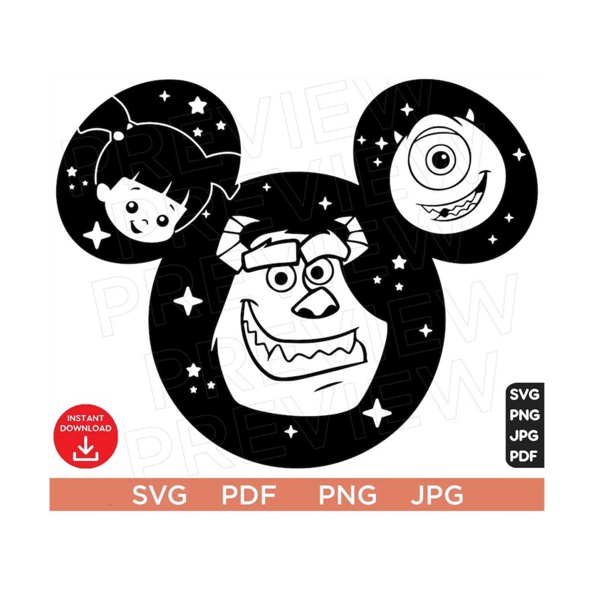 Monsters Inc Vector Svg, James P. Sullivan SVG, Mike Wazowsk | Inspire ...