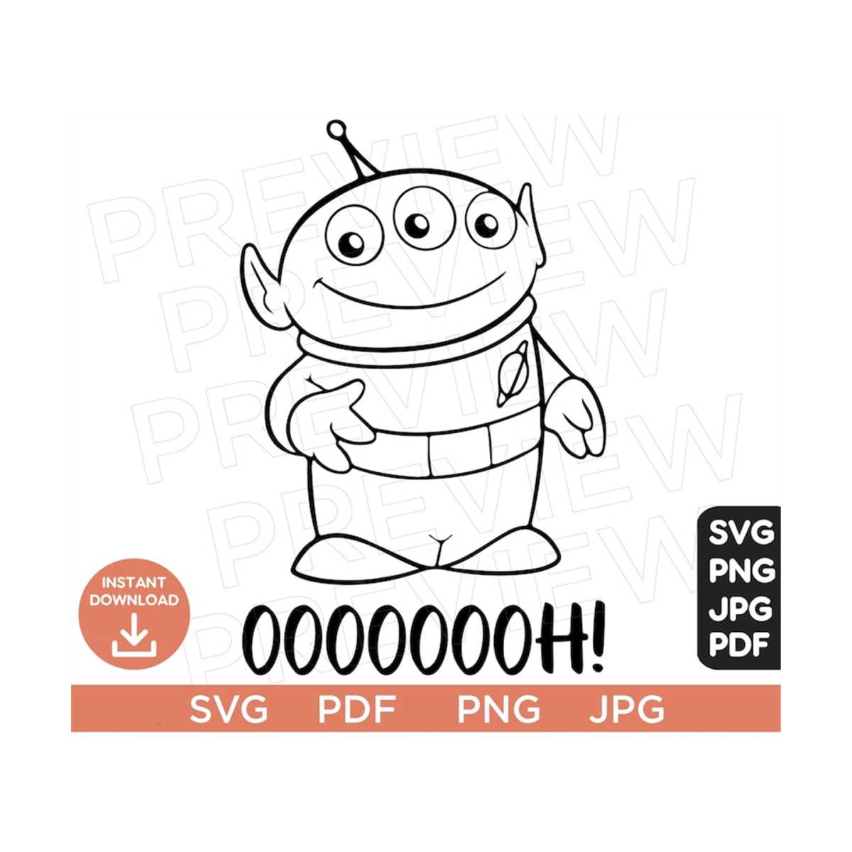 Oooooh Svg, Alien Toy Story svg Ears svg png clipart, cricut | Inspire ...