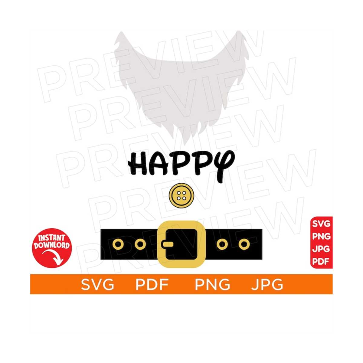 Happy Dwarf SVG, Snow White Seven Dwarfs SVG Grumpy Dwarfs S - Inspire ...