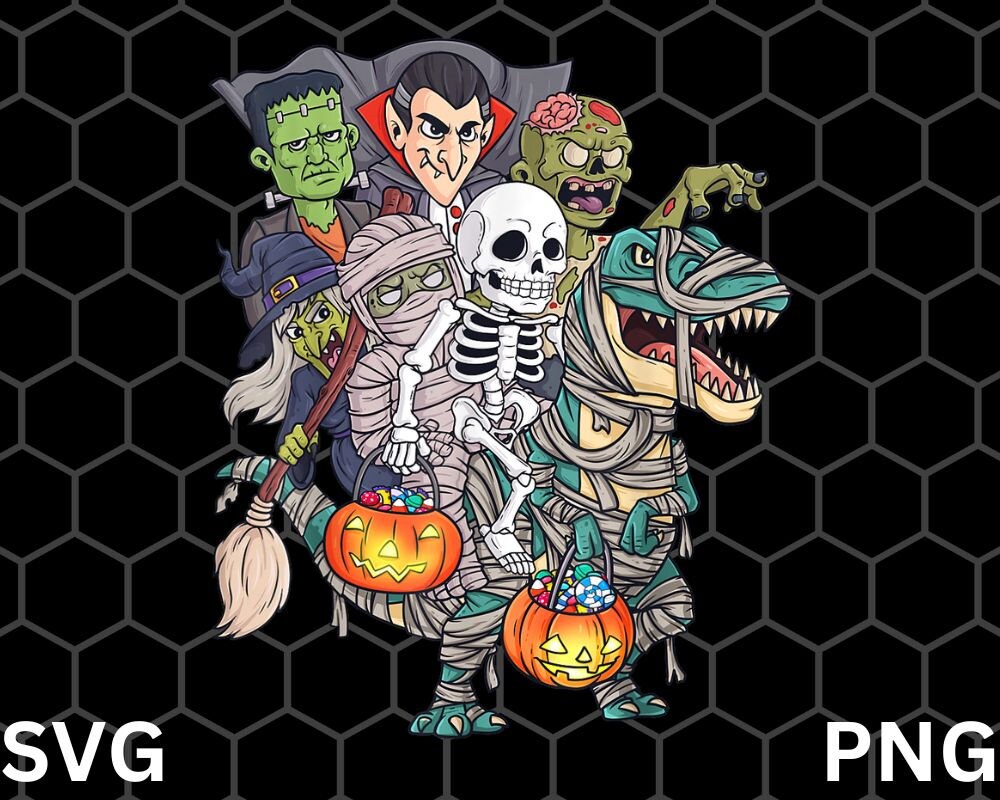 Skeleton Zombie svg, png Riding Mummy T Rex SVG, PNG Funny - Inspire Uplift