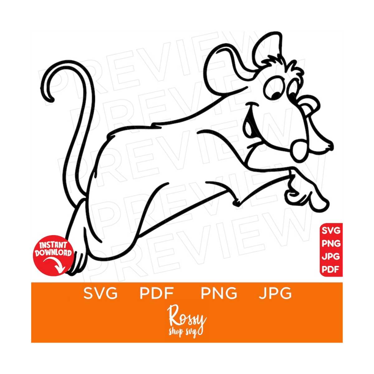 Remy Ratatouille SVG , Disneyland Ears, Clipart, Anyone Can | Inspire ...