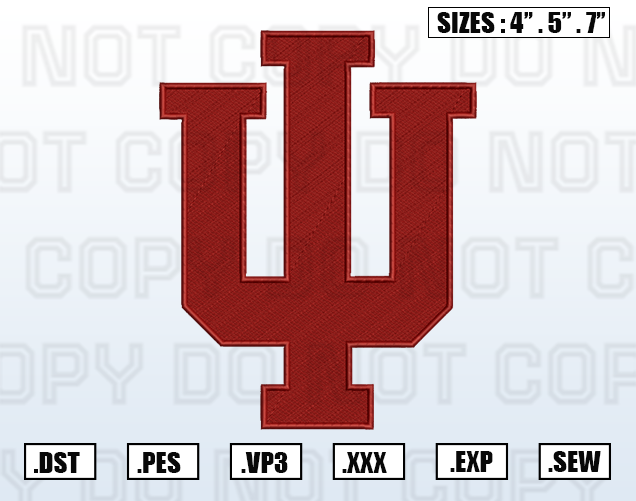 Indiana Hoosiers Embroidery File, NCAA Teams Embroidery Desi | Inspire ...