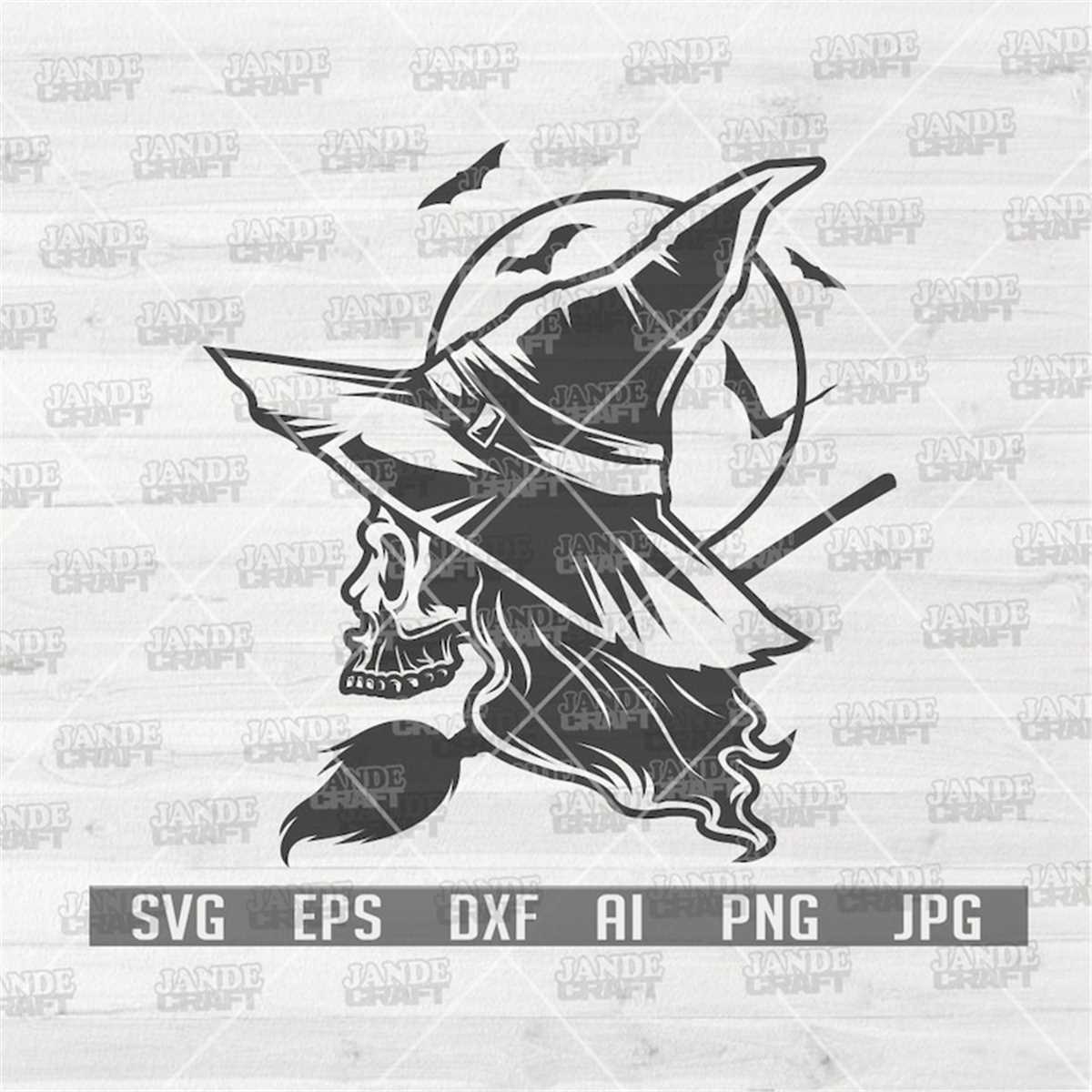 Witch Skull svg | Witchcraft Clipart | Witch Cut File | Hall | Inspire ...