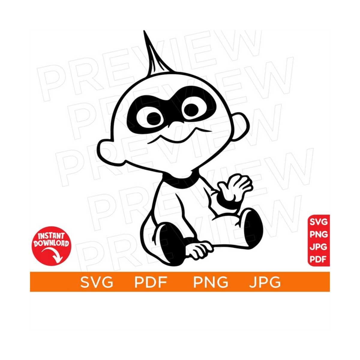 Baby Jack-Jack Parr Parr SVG The incredibles SVG Disneyworld | Inspire ...