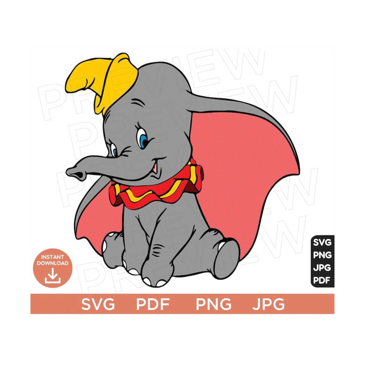 Dumbo SVG Png Clipart Disneyland Ears Svg clipart SVG, Cut f - Inspire ...