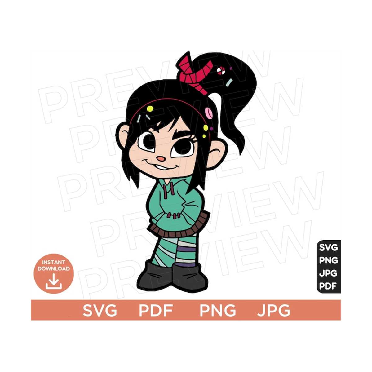 Vanellope von Schweetz SVG, Wreck-It Ralph SVG, Disneyland E | Inspire ...