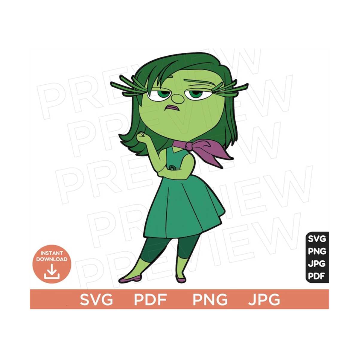 Inside out SVG , Disgust svg , Disneyland Ears Clipart Layer | Inspire ...