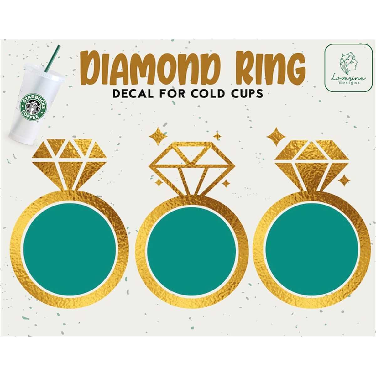 Diamond Ring Cup Svg Cricut, Bride 24oz Venti Cold Cup Cold | Inspire ...