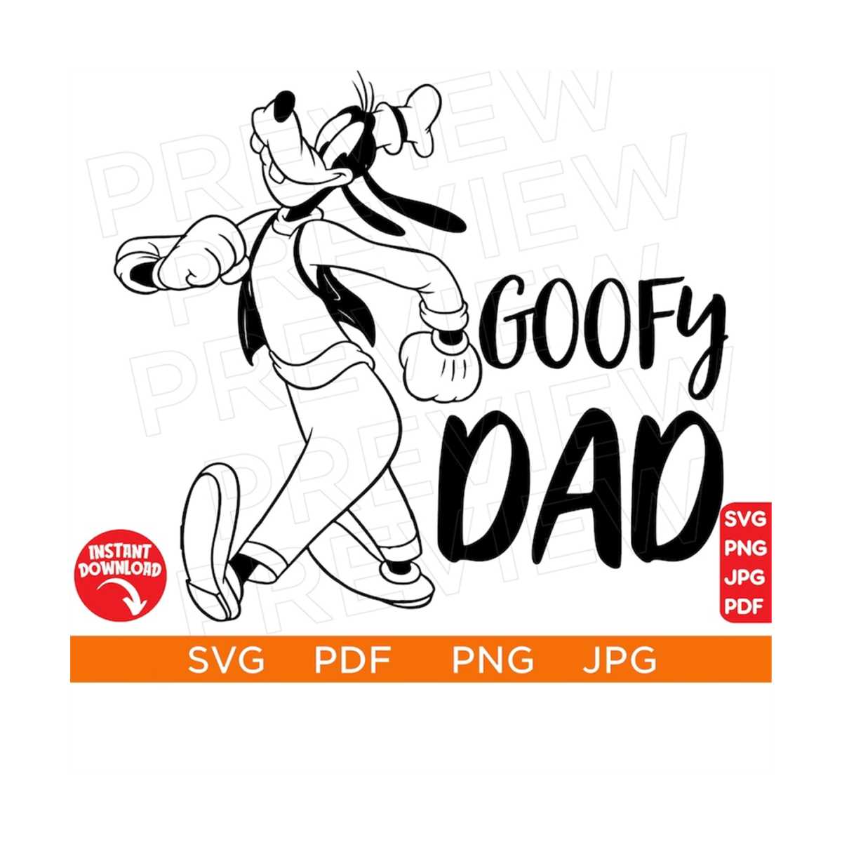 Goofy Dad Vector Svg, Goofy Ears SVG Mouse png, Disneyland e | Inspire ...
