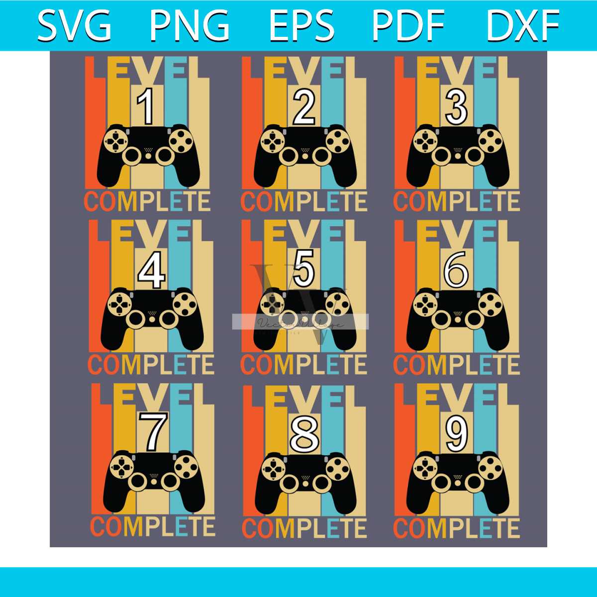 Level 1 To 9 Complete Bundle Svg, Trending Svg, Video Game S | Inspire ...