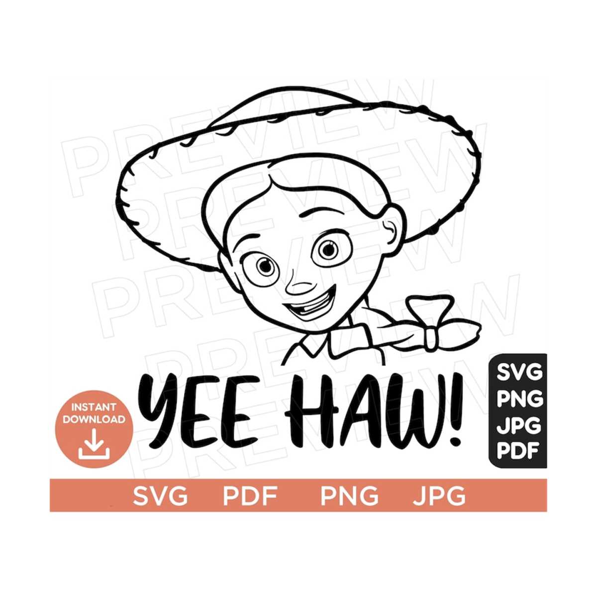 Jessie Toy Story Svg Ears svg png clipart, cricut design Svg | Inspire ...