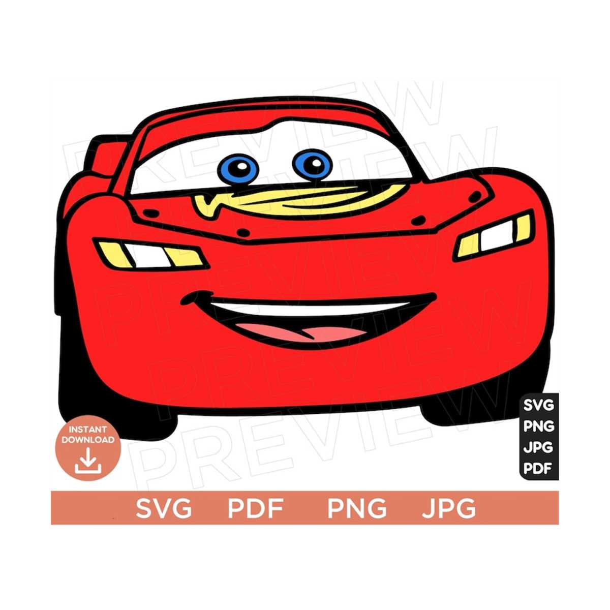 Lightning McQueen Cars Vector Svg, Cars SVG, Lightning McQue | Inspire ...
