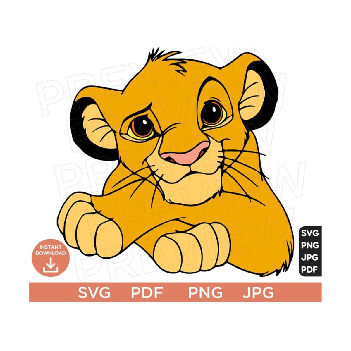 The Lion King SVG , Simba Svg , Disneyland Ears Clipart Svg - Inspire ...