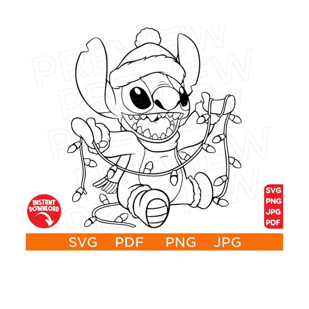 Stitch Christmas Svg, Stitch svg Disneyland Ears svg png cli | Inspire ...
