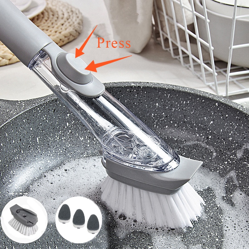 Kitchen Cleaning Brush 2 In 1 Long Handle Cleaing Brush | Inspire Uplift