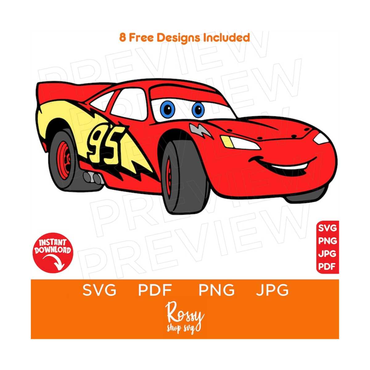 Lightning McQueen Cars Vector Svg, Cars SVG, Lightning McQue | Inspire ...