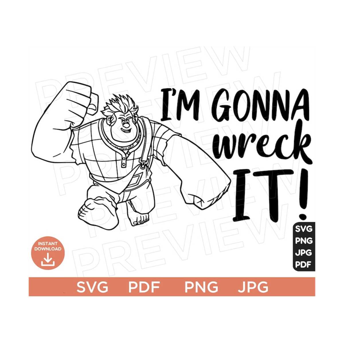 I'm Gonna Wreck It! , Ralph SVG, Wreck-It Ralph SVG, Disneyl - Inspire ...