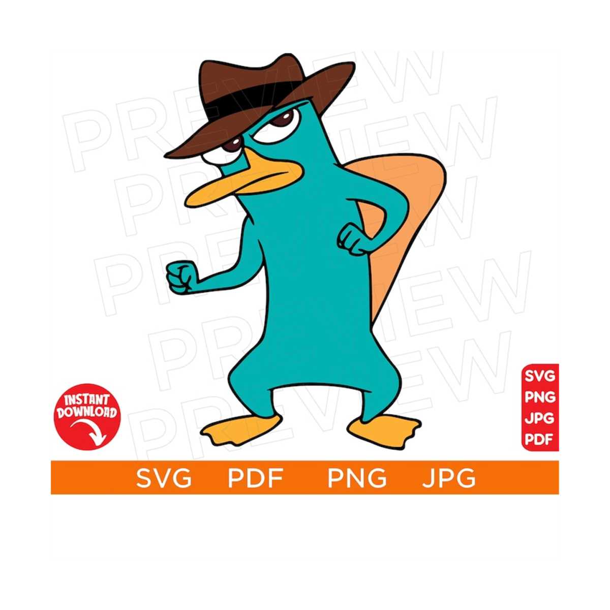 Perry the Platypus SVG, Phineas and Ferb SVG Disneyland Ears | Inspire ...