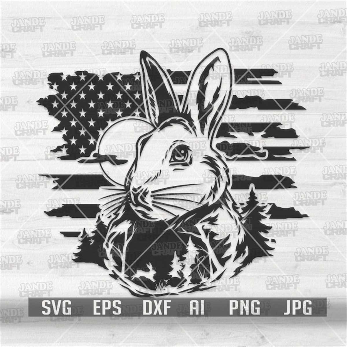 US Rabbit Scene svg | Bunny Clipart | Egg Hunting Cutfile| E | Inspire ...