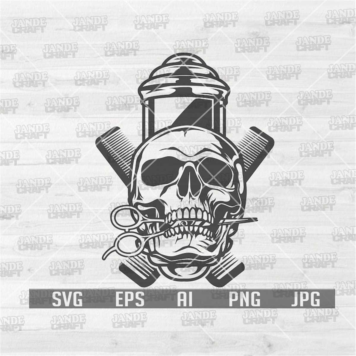 Barber Skull Svg | barber Dad Svg | Skull Svg | Hair Stylist | Inspire ...