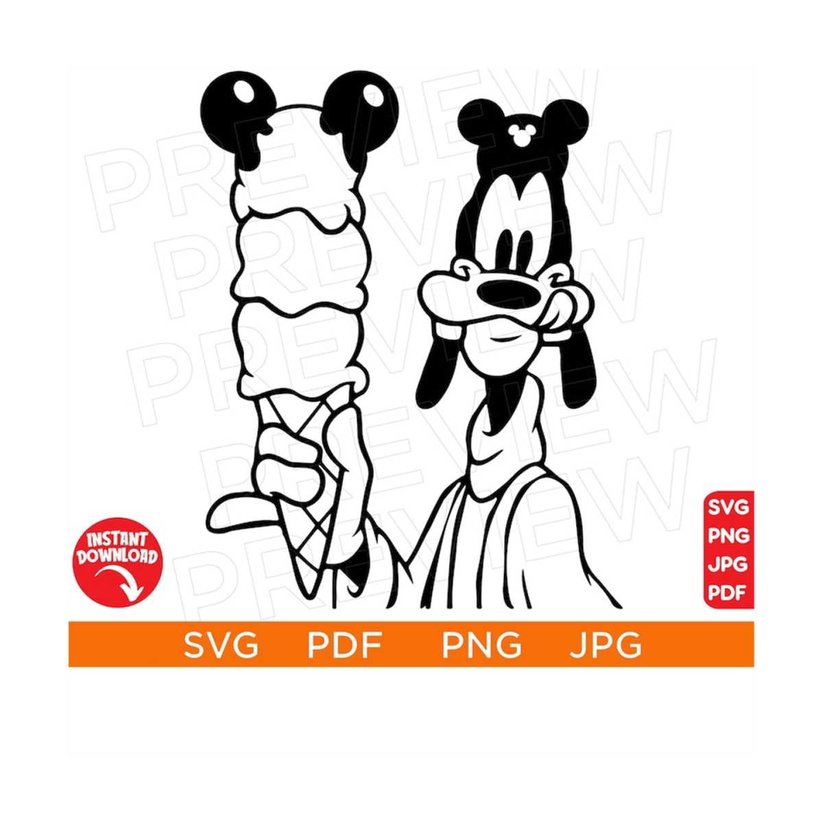 Goofy Snacks Vector Svg, Goofy Ears SVG Mouse png, Disneylan | Inspire ...
