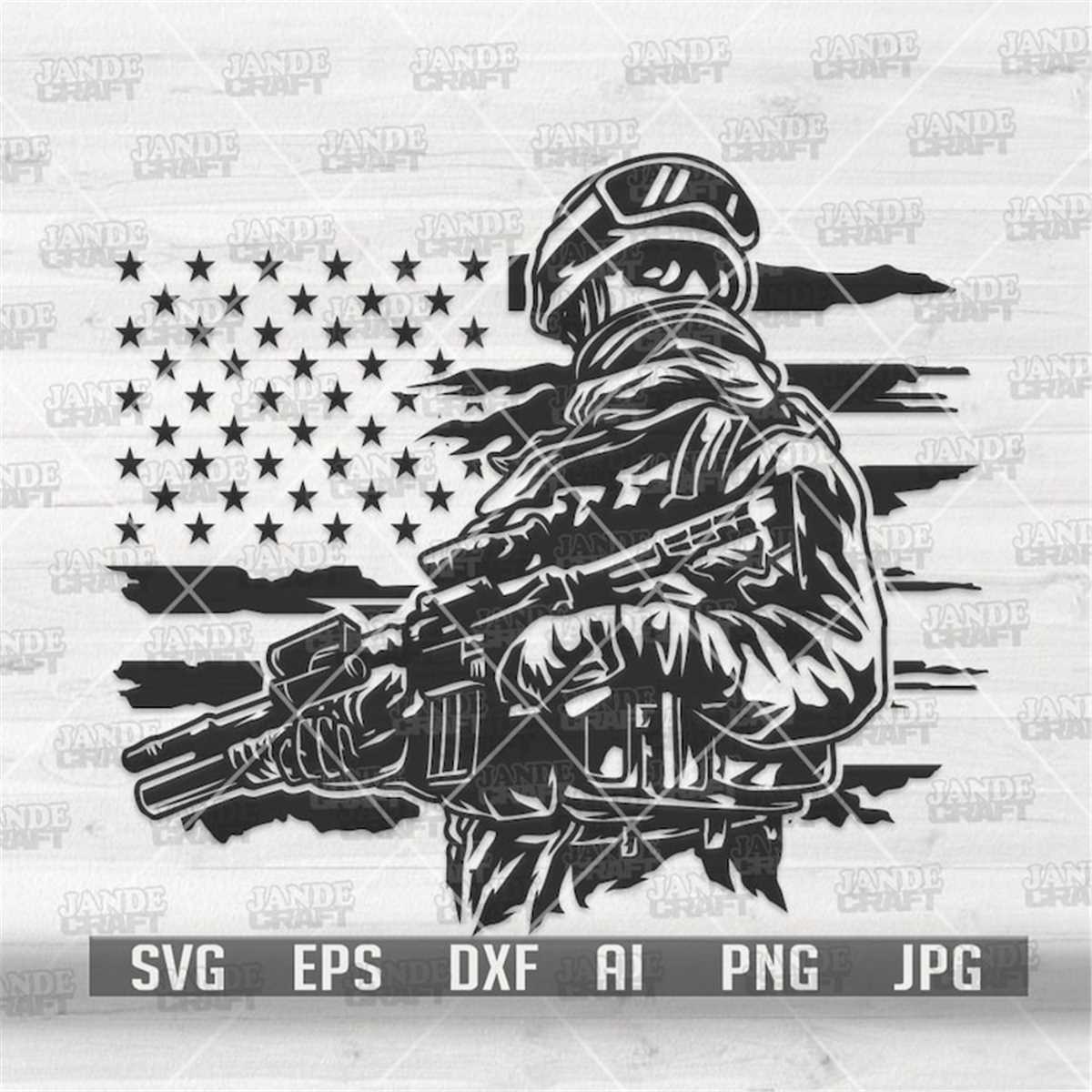 US Soldier svg | Military Dad Cutfile | Army Stencil | Comba | Inspire ...