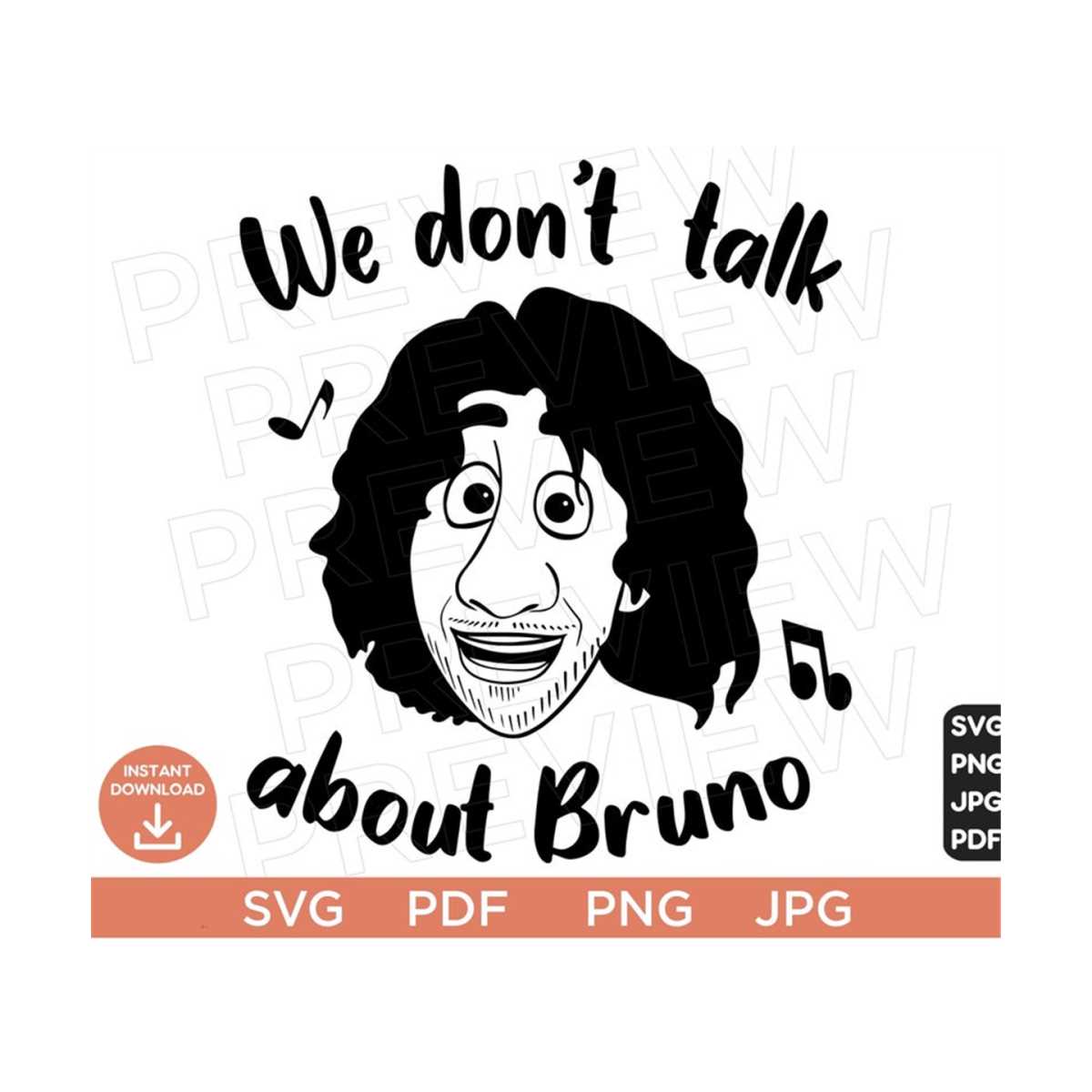 Encanto SVG Bruno svg png clipart SVG, We dont talk about Br | Inspire ...
