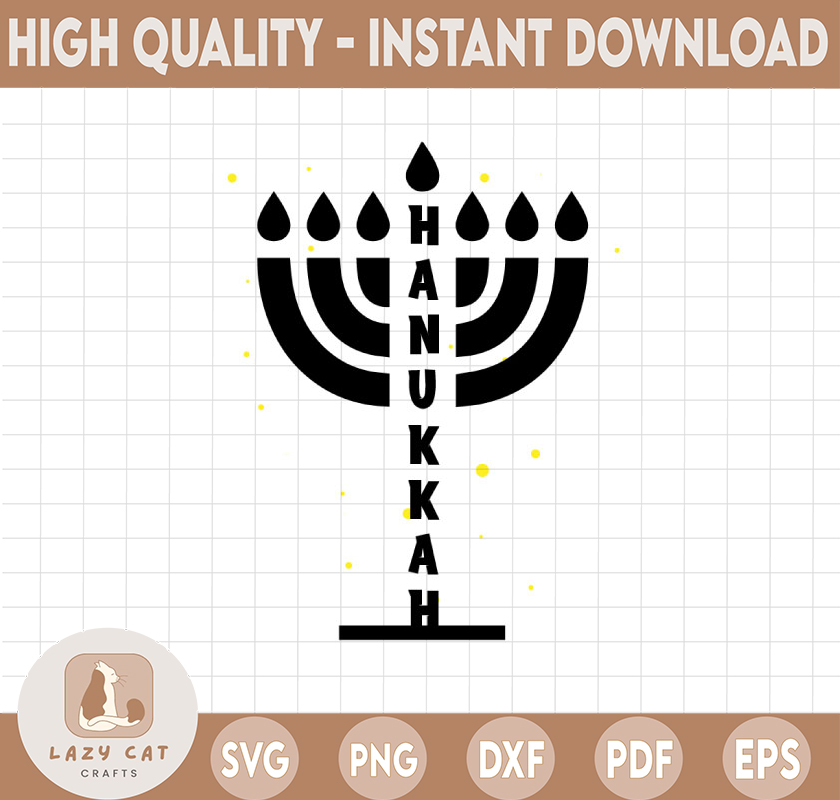 Hanukkah svg, Jewish svg files for Cricut, Hebrew svg, Chanu | Inspire ...