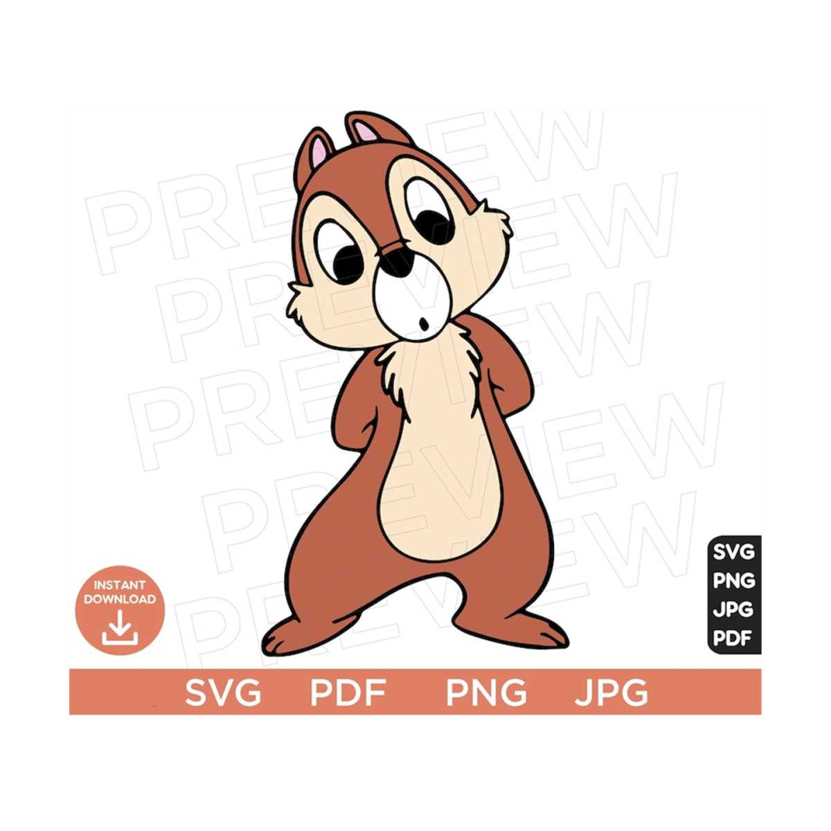 Chip Vector Svg Chip and Dale Ears SVG, Chip 'N Dale Rescue | Inspire ...