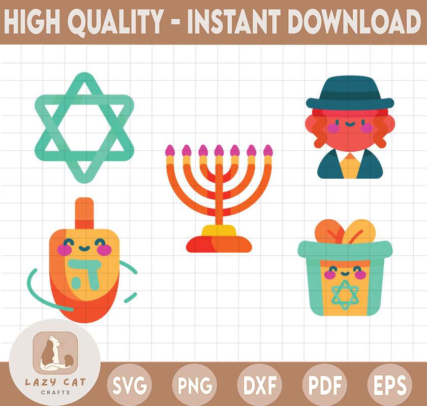Hanukkah svg, clip art hanukkah, Holidays doodle vector icon | Inspire ...