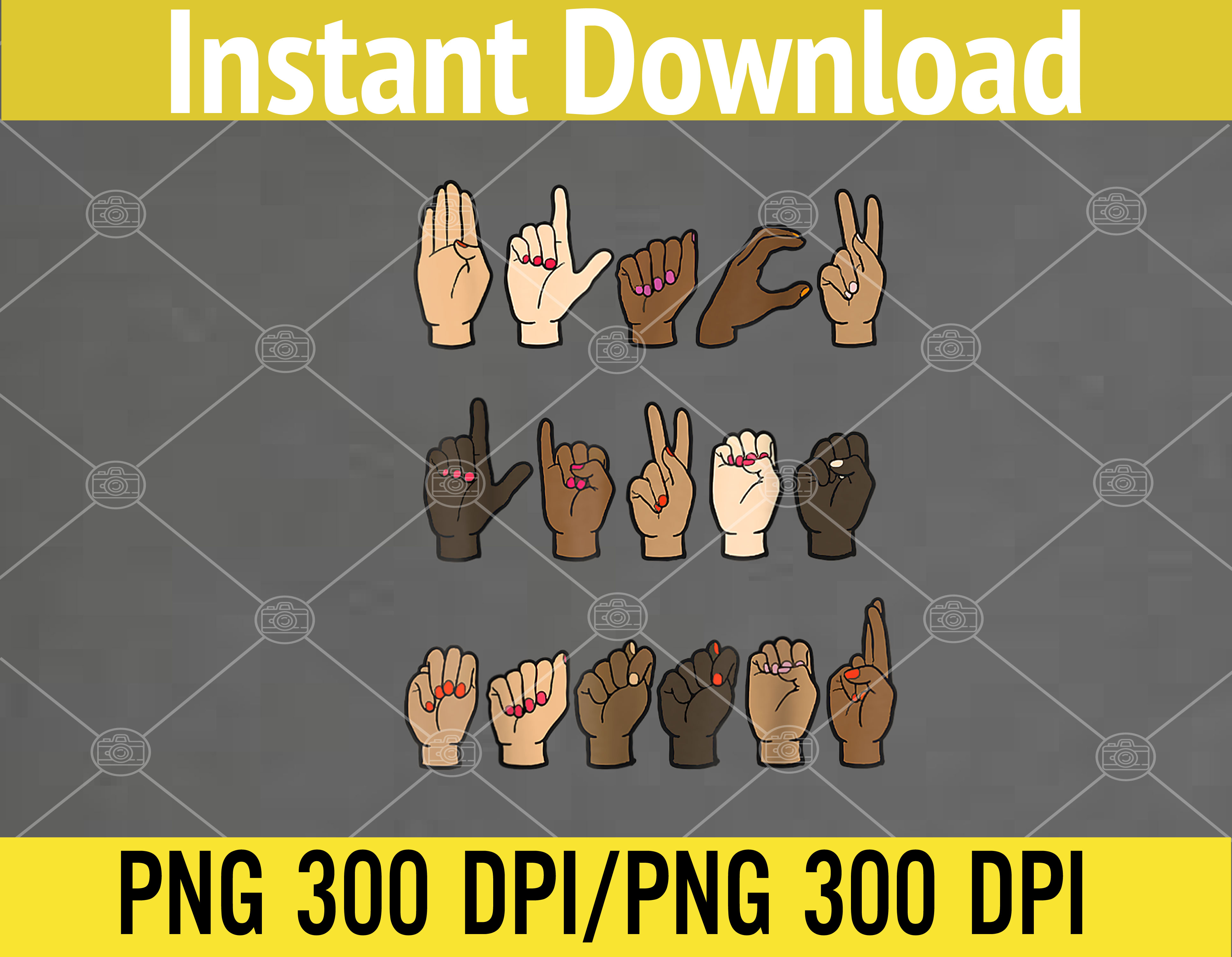 Black Lives Matter Sign Language Melanin PNG Digital Downloa - Inspire ...