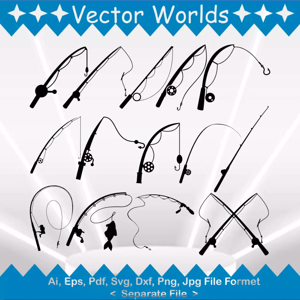 Fishing rod svg, Fishing rods svg, Fishing, rod, SVG, ai, pd - Inspire ...