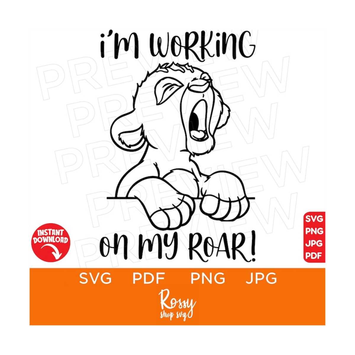 I'm Working on my roar! The Lion King SVG , Simba, Disneylan | Inspire ...