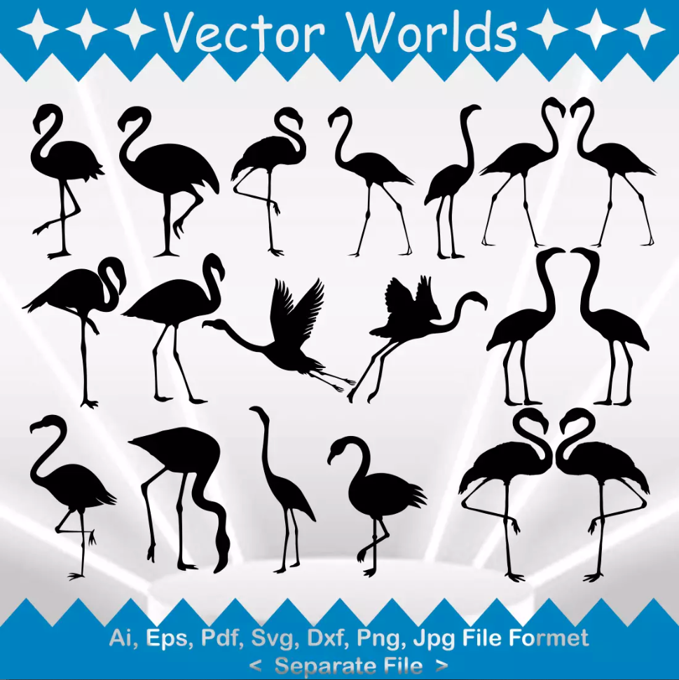 Flamingo svg, Flamingos svg, Fish, Bird, SVG, ai, pdf, eps, | Inspire Uplift