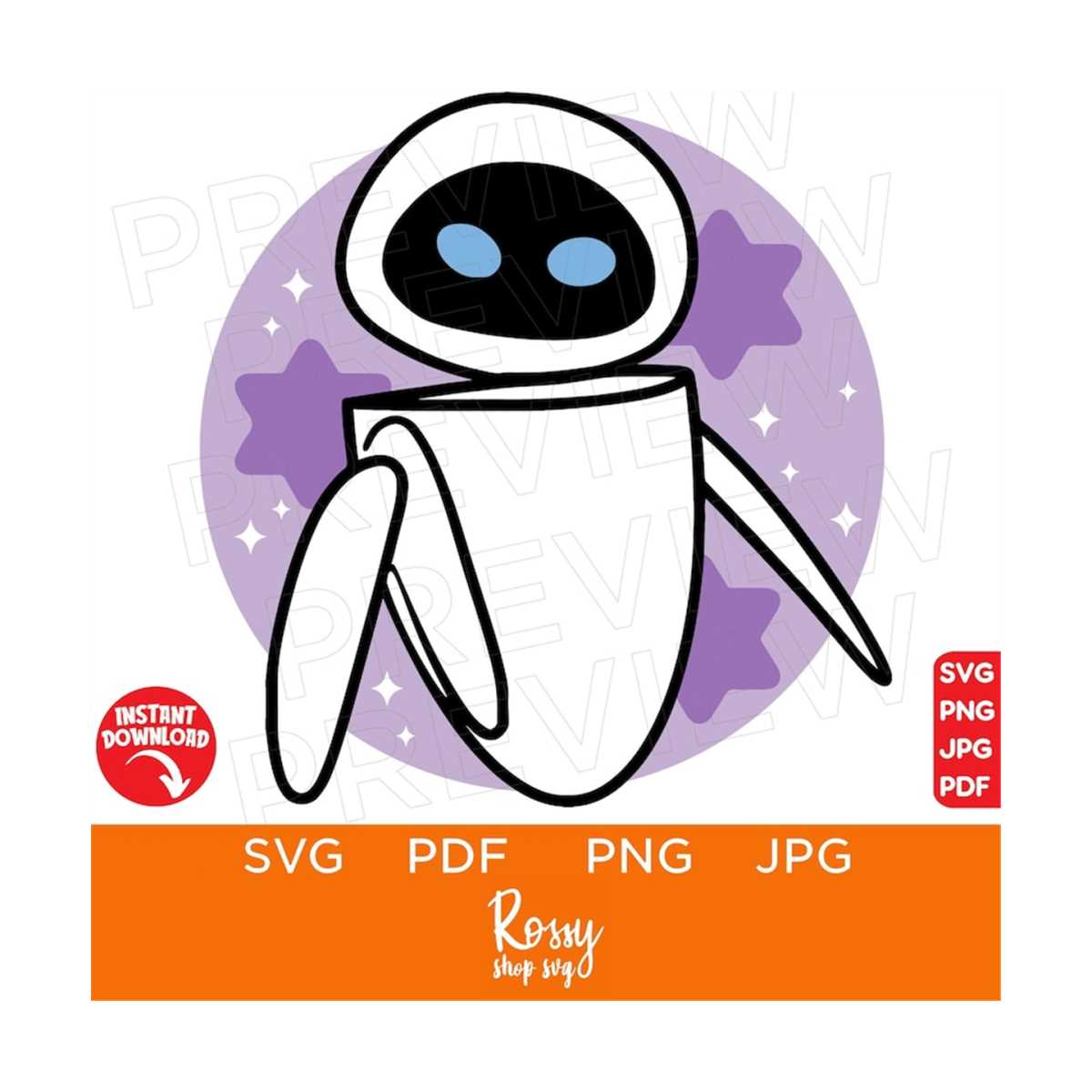 Wall E SVG , Disneyland Ears, Clipart, Eve, Mouse ,Svg, Cut | Inspire ...
