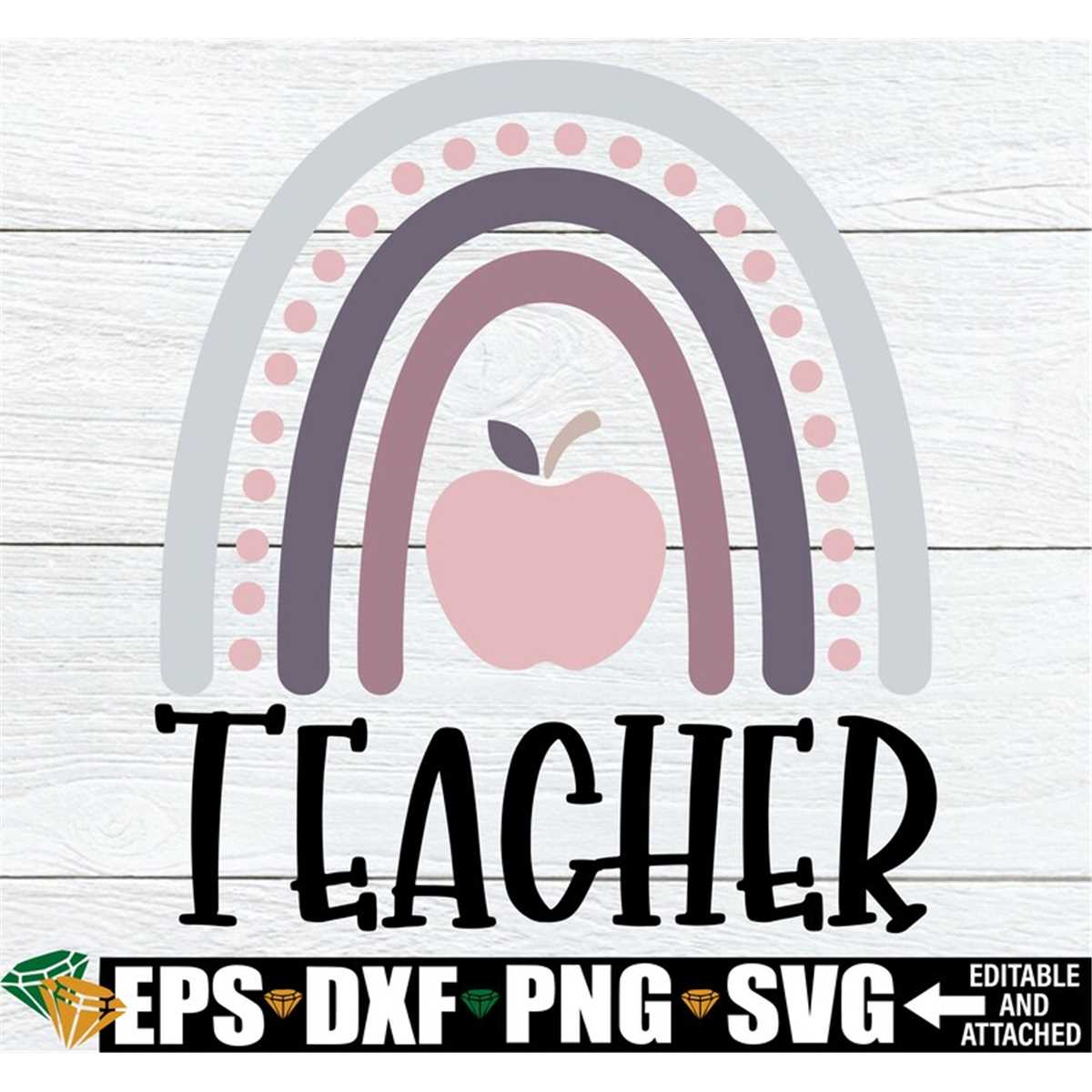 Teacher svg, Teacher Rainbow svg Sublimation, Teacher Apprec | Inspire ...