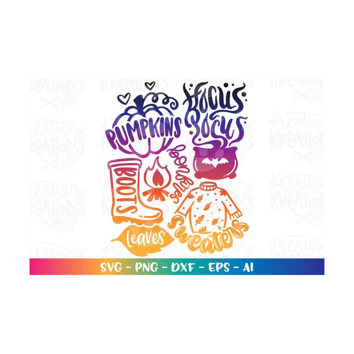 Pumpkins Hocus Pocus Boots Leaves Bonfires SVG fall Sweaters | Inspire ...
