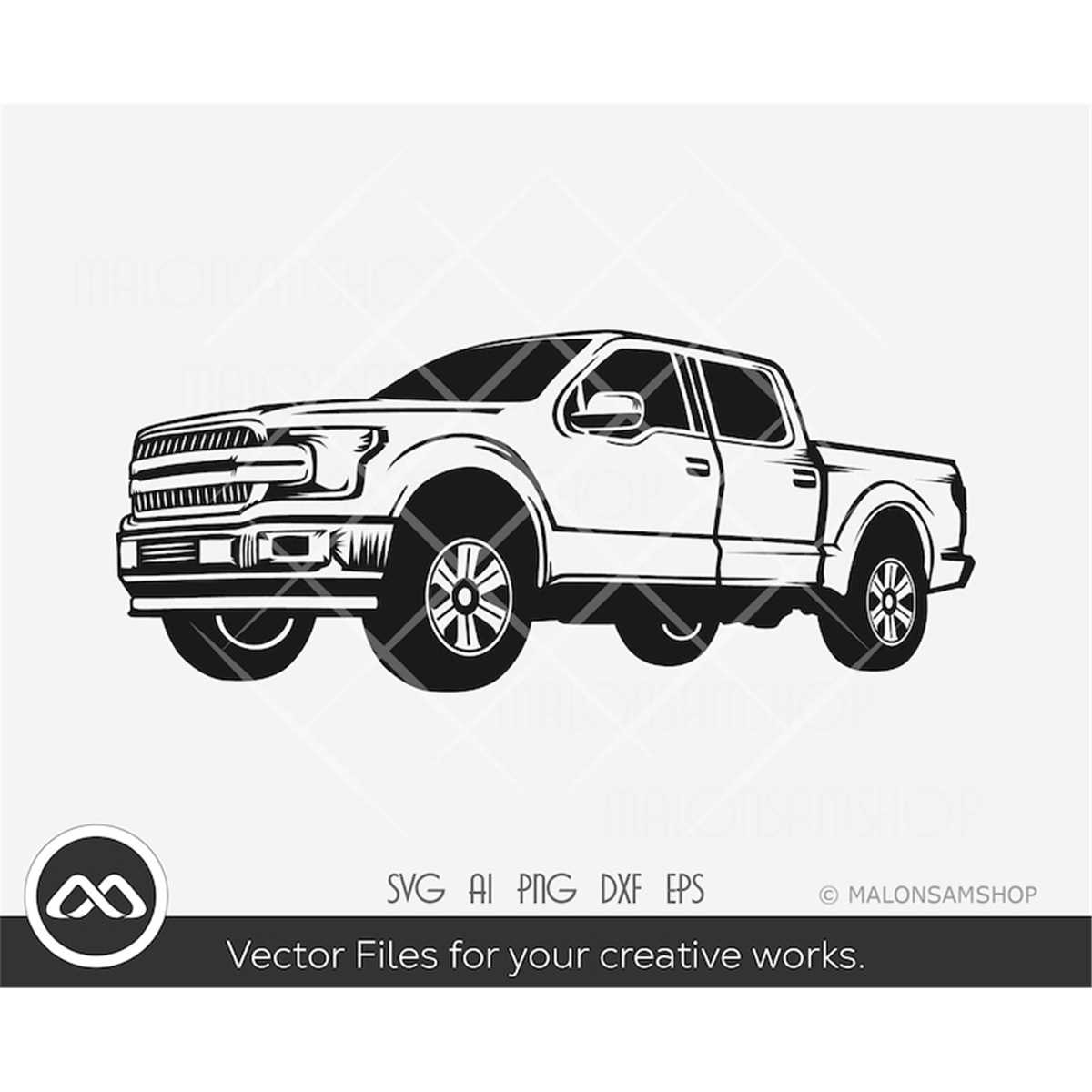 Pick-up Truck SVG Off-road 4x4 vehicle - pickup truck svg, t | Inspire ...
