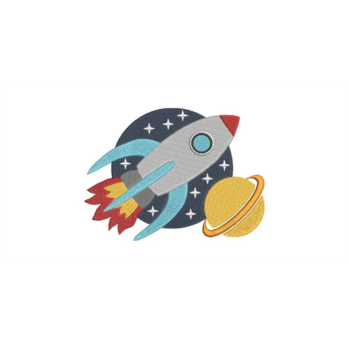 Embroidery file space rocket 10x10 13x18 and 20 x 20 cm fram | Inspire ...