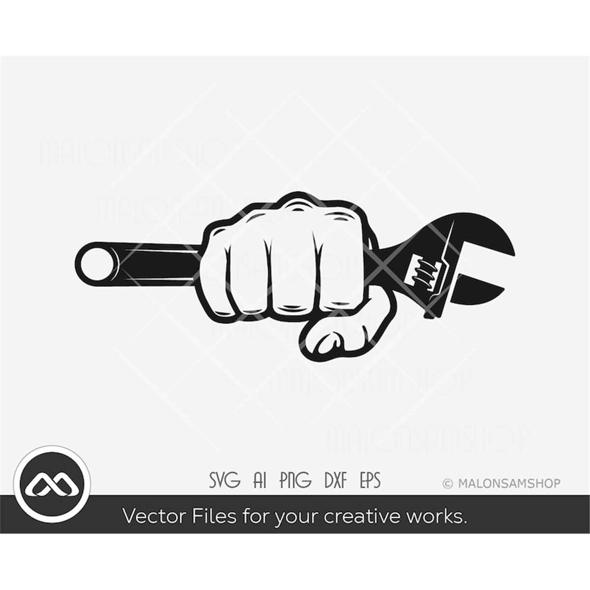 Mechanic SVG Fist with wrench - mechanic svg, wrench svg, to | Inspire ...