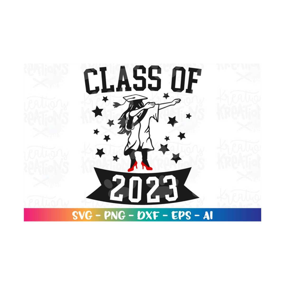 Dabbing graduate SVG class of 2023 graduation girl grad silh | Inspire ...