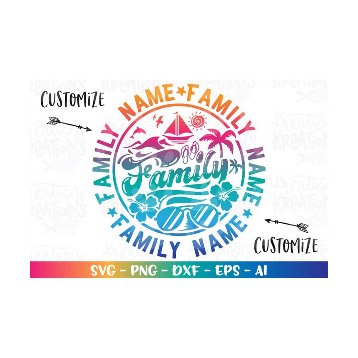 Family Vacation svg Custom Family Names svg Customized print | Inspire ...