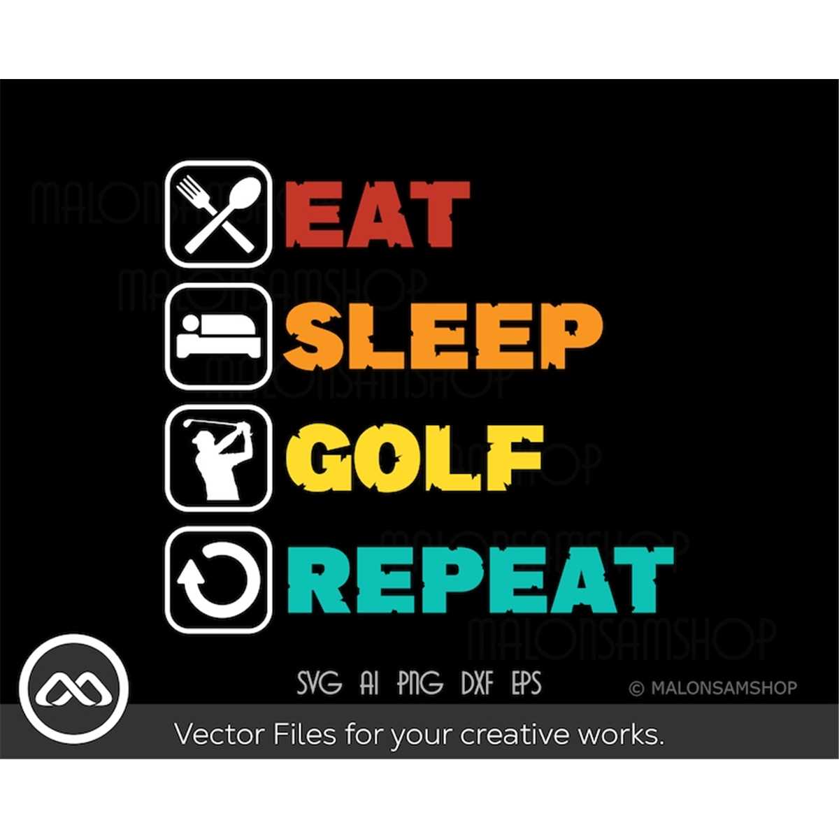 Golfer SVG Eat Sleep Golf Repeat - golf svg, golfing svg, go | Inspire ...