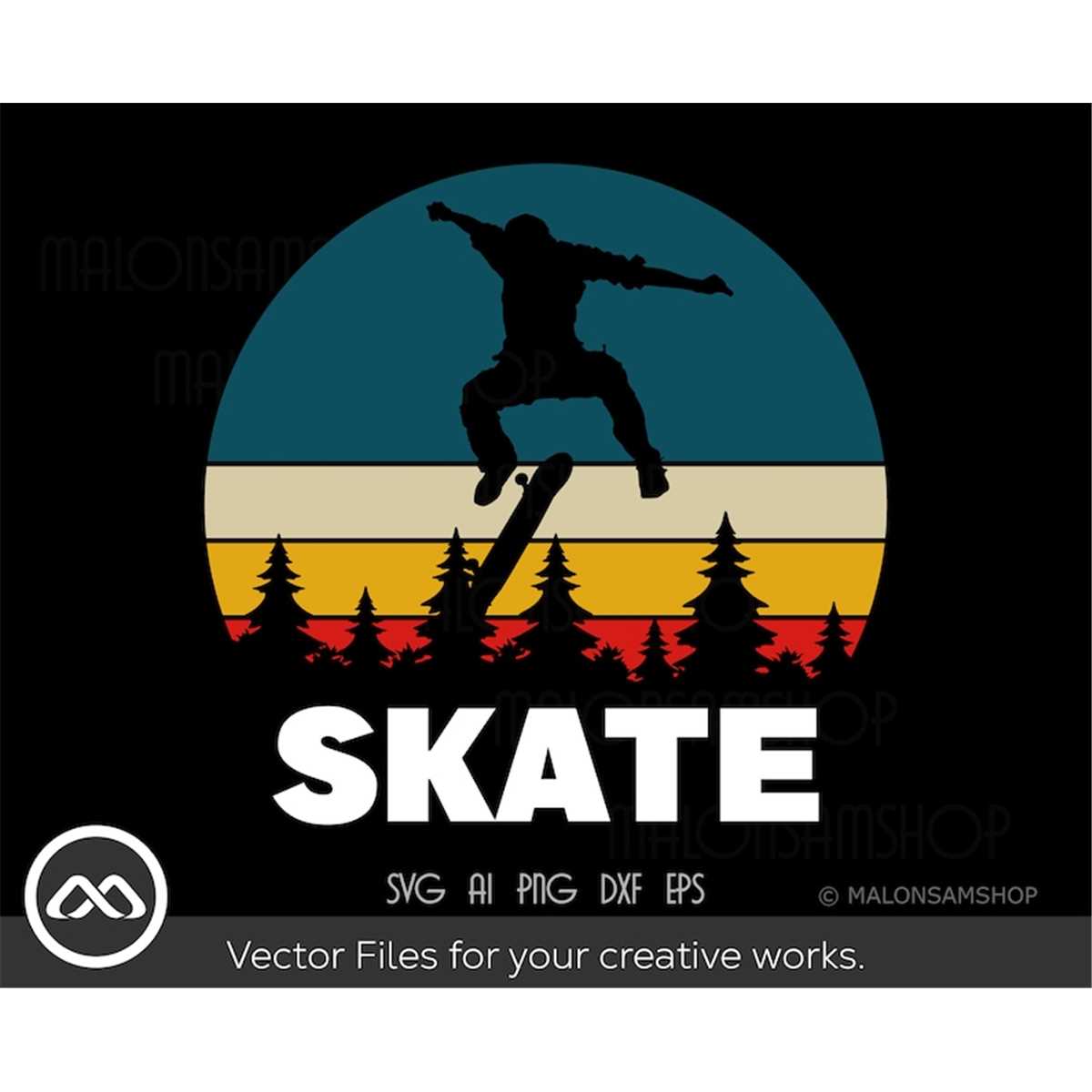 Retro Skateboard SVG Skater - skateboarding svg, kateboard s | Inspire ...
