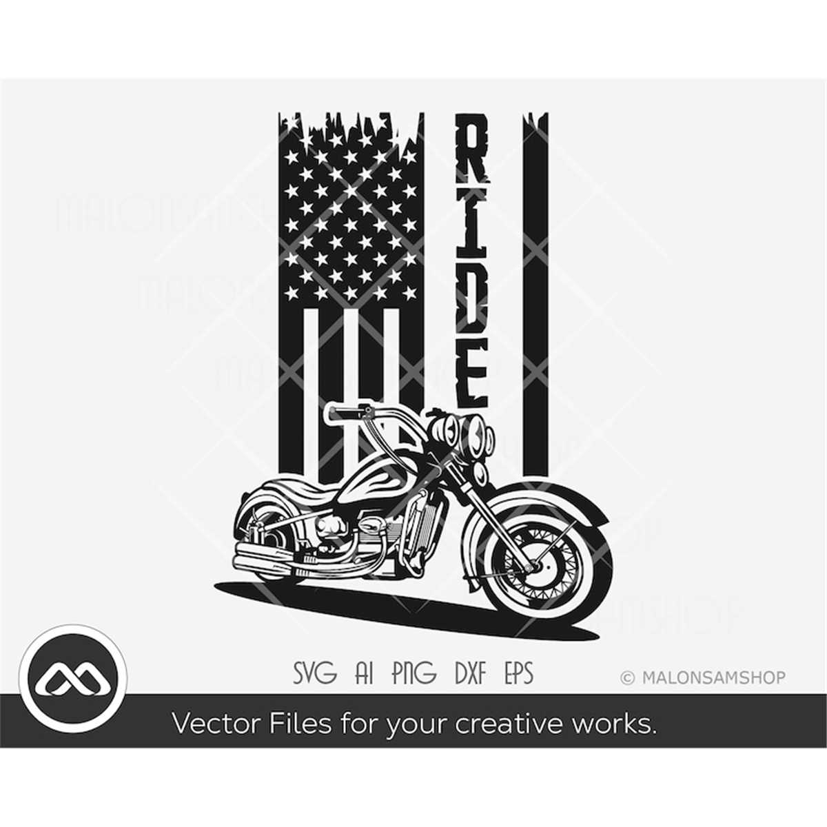 Motorcycle SVG Us flag Ride - motorcycle svg, biker svg, ins | Inspire ...